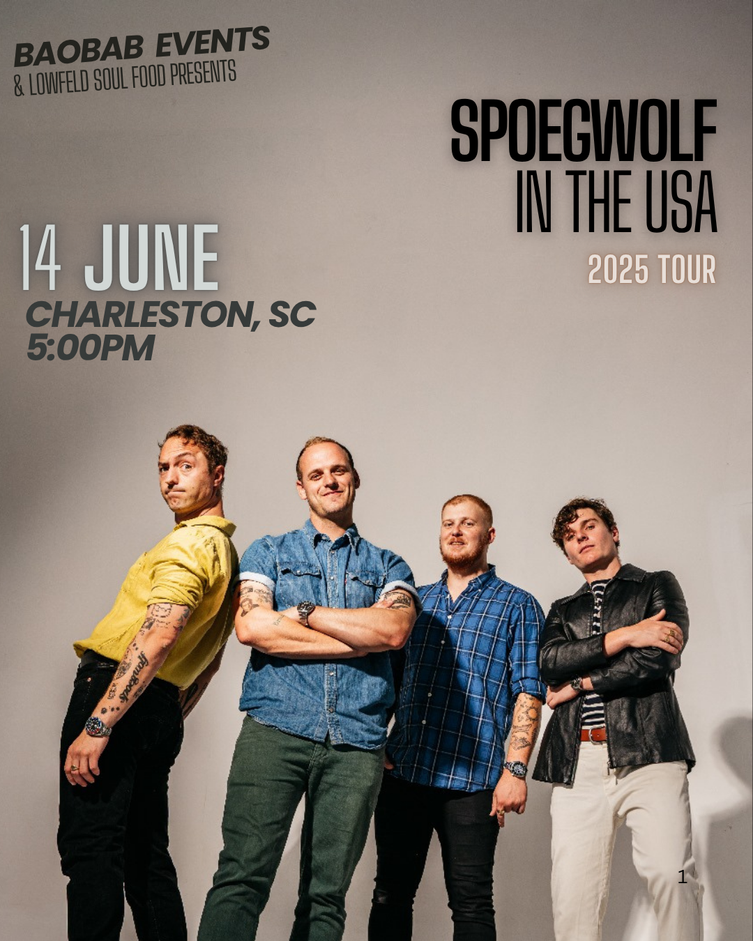 Spoegwolf in the USA: Charleston SC – Baobab Events